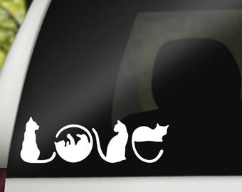 Fluffy Kitty Cat Decal - Etsy