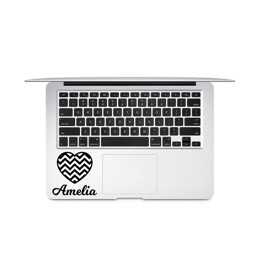 Heart Name Decal Heart Decal Glitter Laptop Decal Tumbler - Etsy