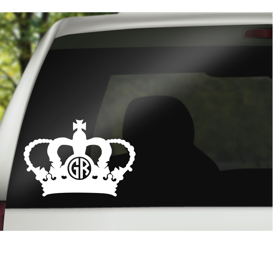 Crown Monogram Decal Crown Decal Princess Party Favor | Etsy