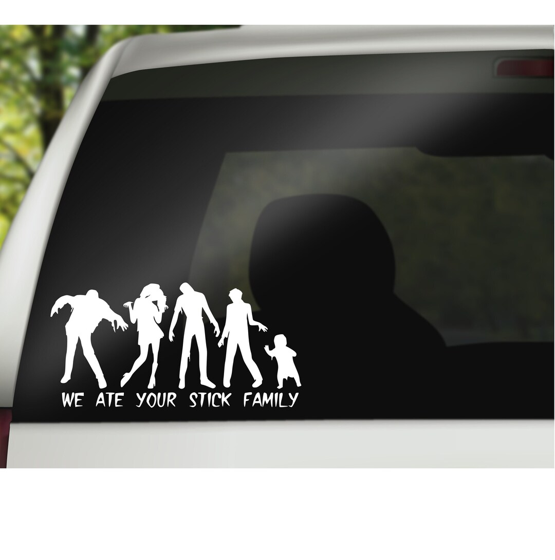 Zombie Family Car Decal, Zombie Decal, Stick Family Decal - Etsy