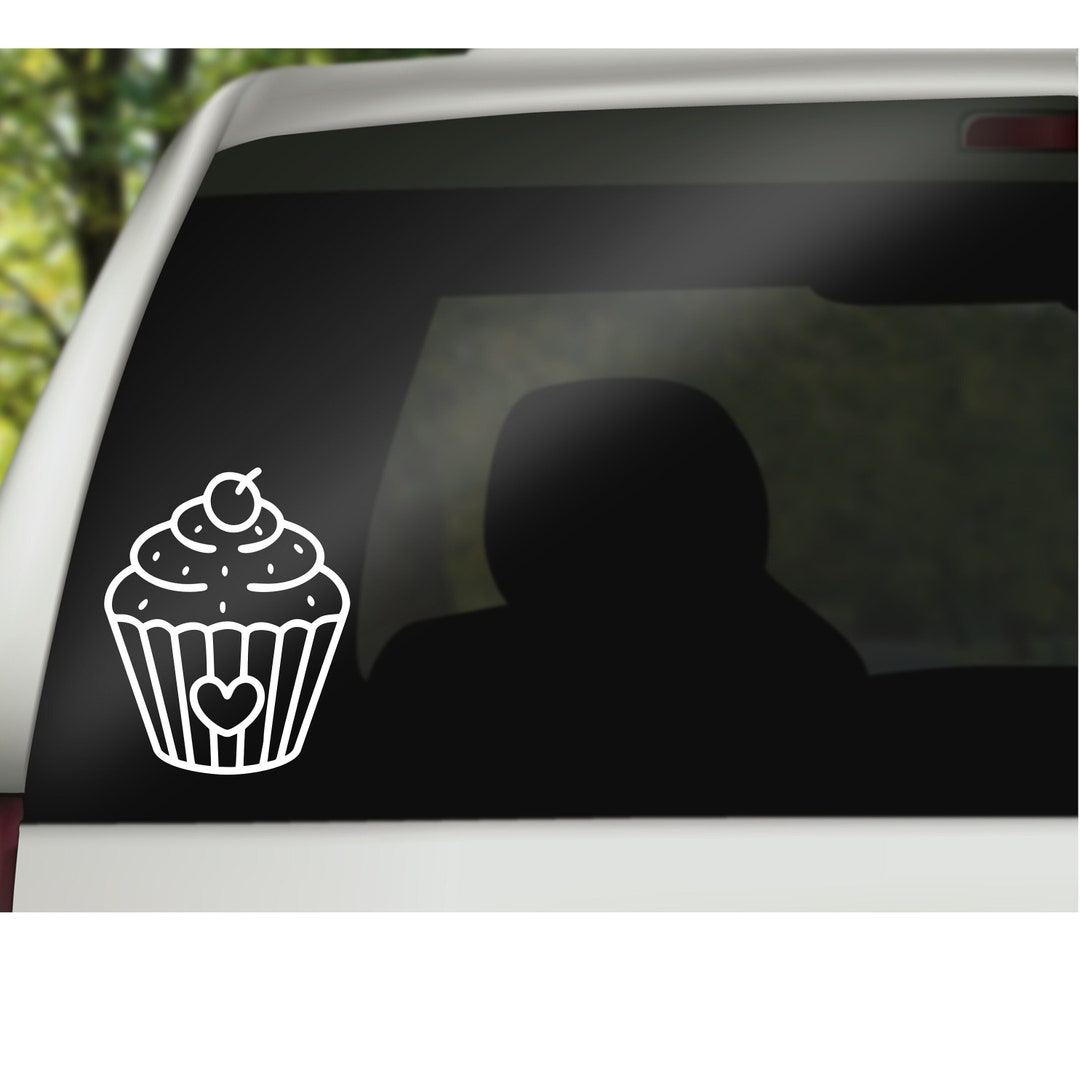 Cupcake Decal, Baking Decal, Bakery Owner Gift, Cute Car Decal - Etsy