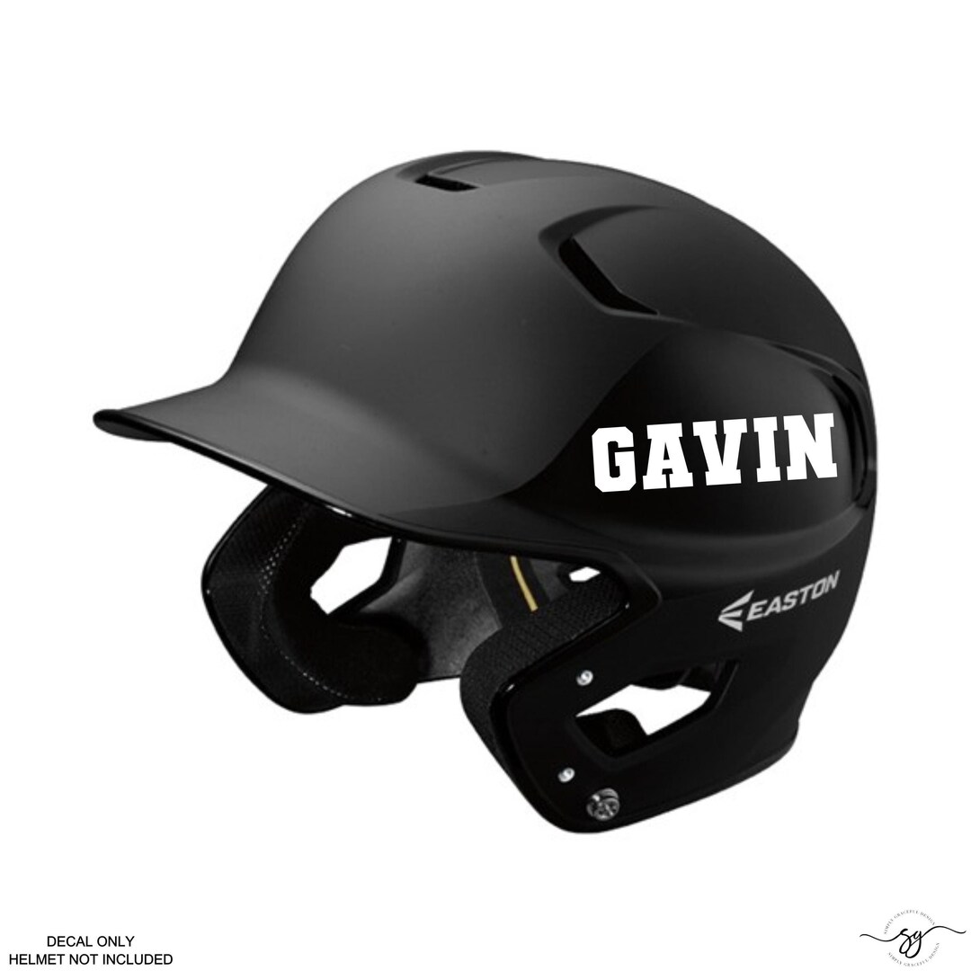 Batting Helmet Name Decal, Sports Equipment Decal, Softball Decal ...