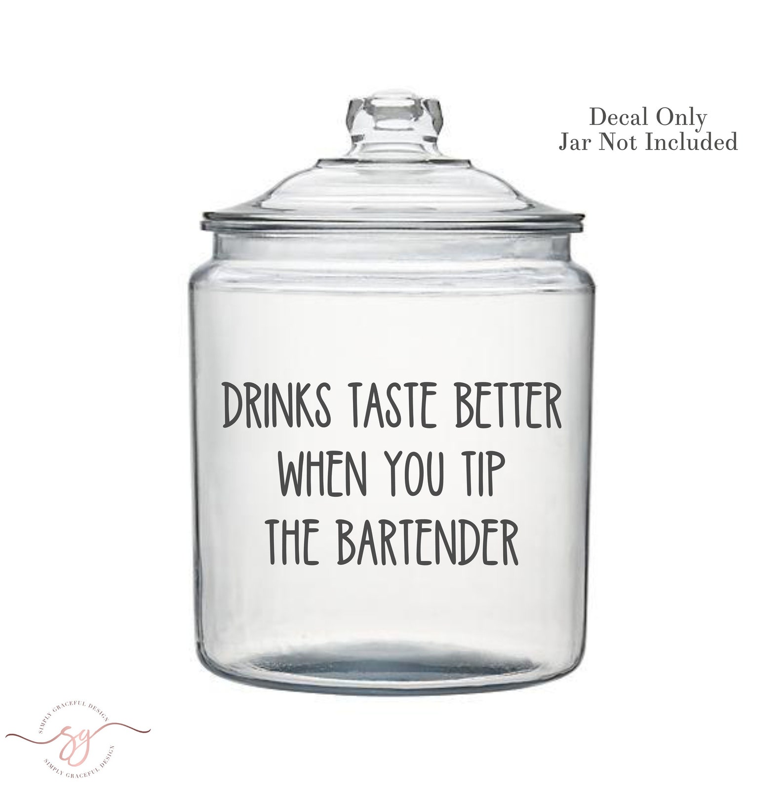Tip Jar Decal Bartender Gift Musician Gift Hair Stylist - Etsy