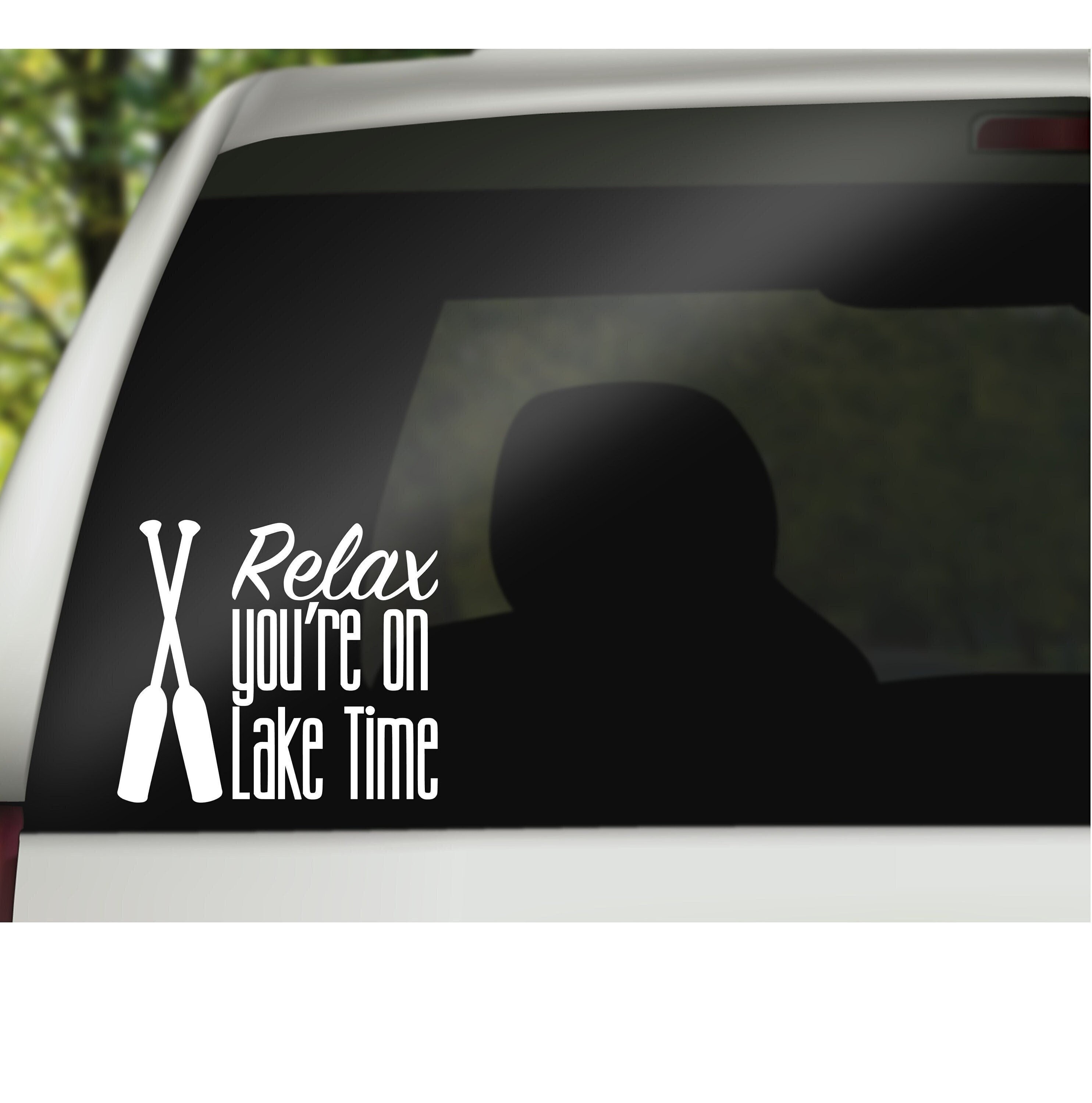Relax Your on Lake Time Decal, Lake Decal, Lake Life Decal, Glitter ...