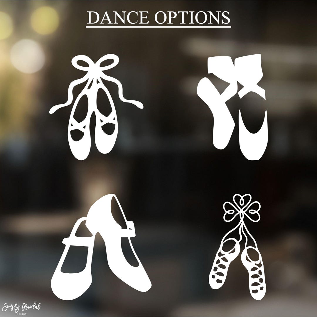 Personalized Dance Shoe Decal, Tap Dance Decal, Ballet Slipper Decal ...