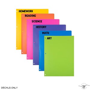 School Subject Labels, Back to School Decals, Classroom Labels, School ...