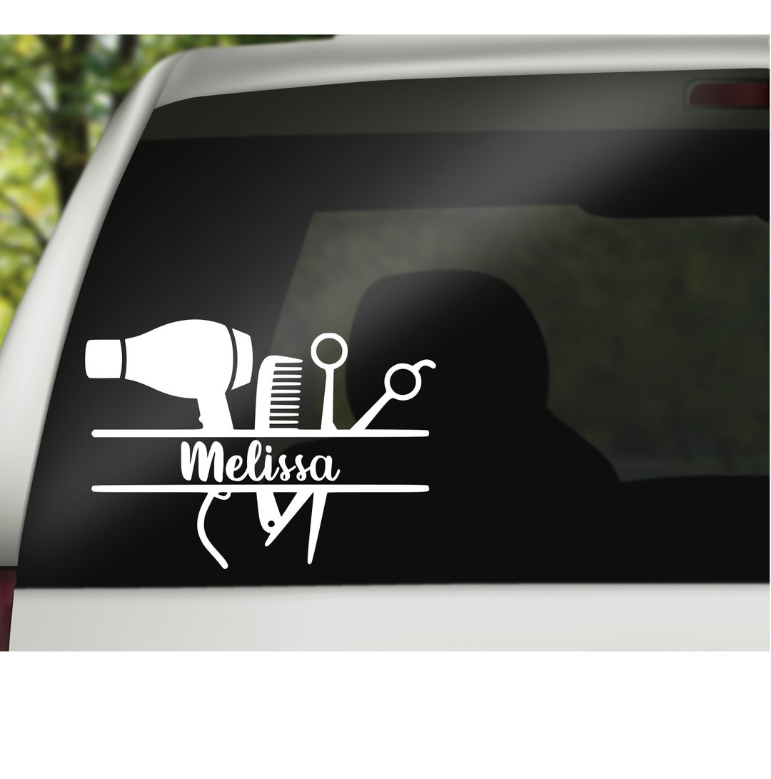 Cosmetology Decal Hair Stylist Gift Hairdresser Monogram - Etsy