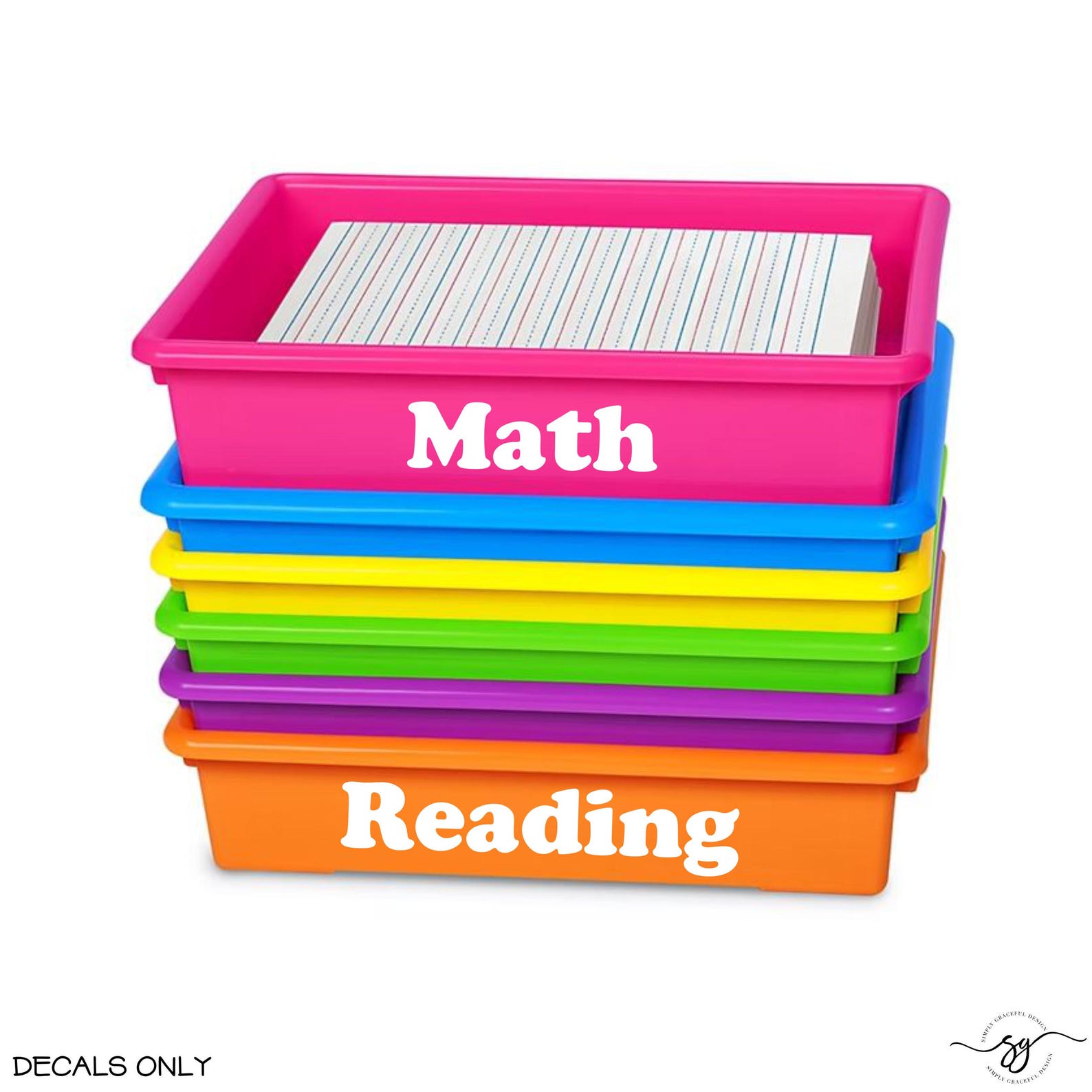 School Subject Labels, Back to School Decals, Classroom Labels, School ...