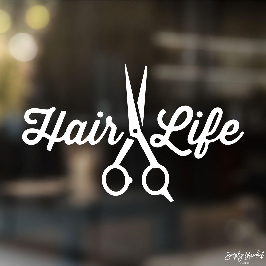 Hair Life Decal, Scissor Decal, Cosmetology Grad, Beautician Decal ...