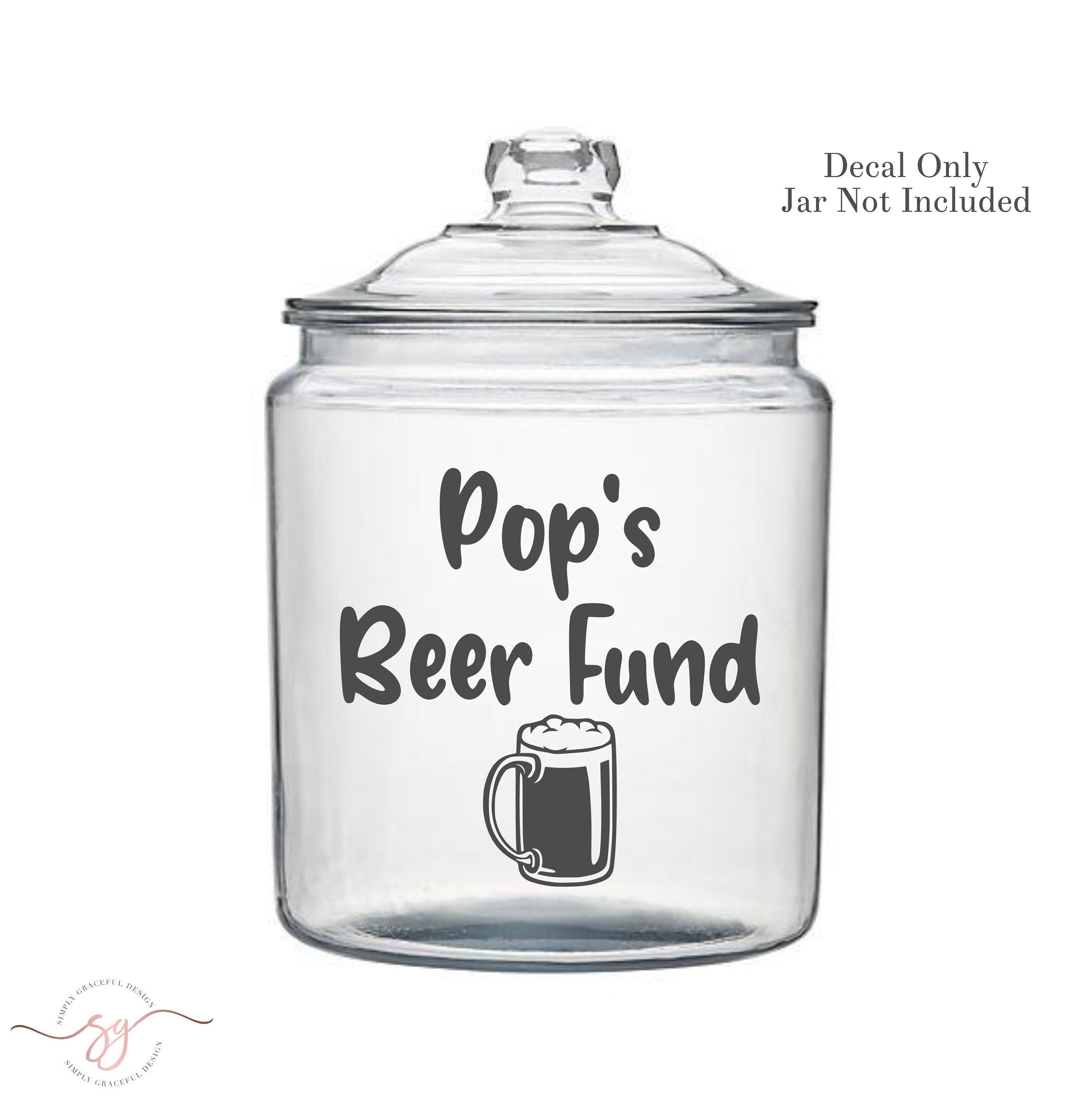 Beer Fund Money Jar Decal Beer Money Savings Decal Beer | Etsy