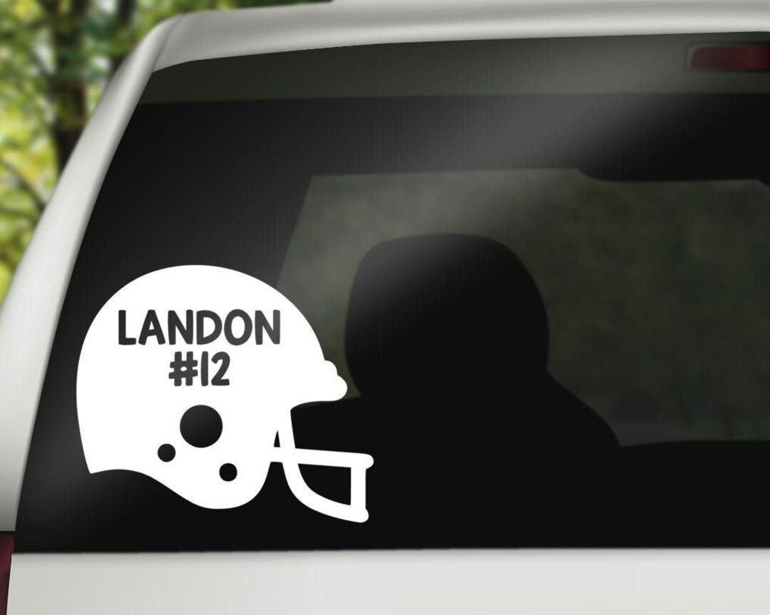 Football Name Decal Football Helmet Gift for Coach Sports - Etsy New ...