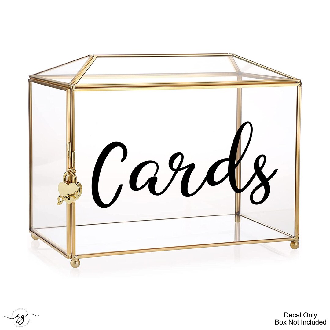 Wedding Card Box Decal, Card Holder Decal, Gift Box Decal, Wedding ...