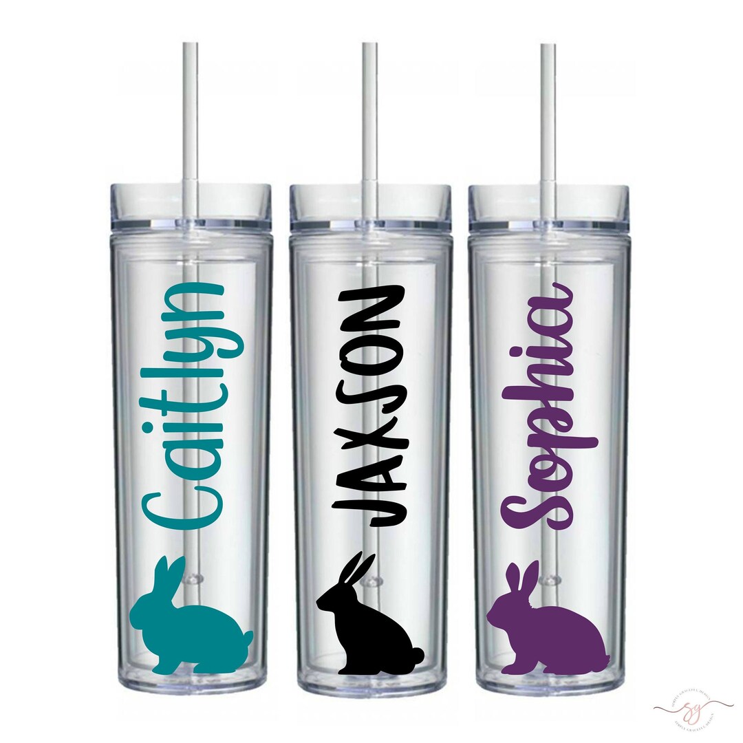 Personalized Rabbit Tumbler, Bunny Gifts, Bunny Party Favor, Rabbit ...