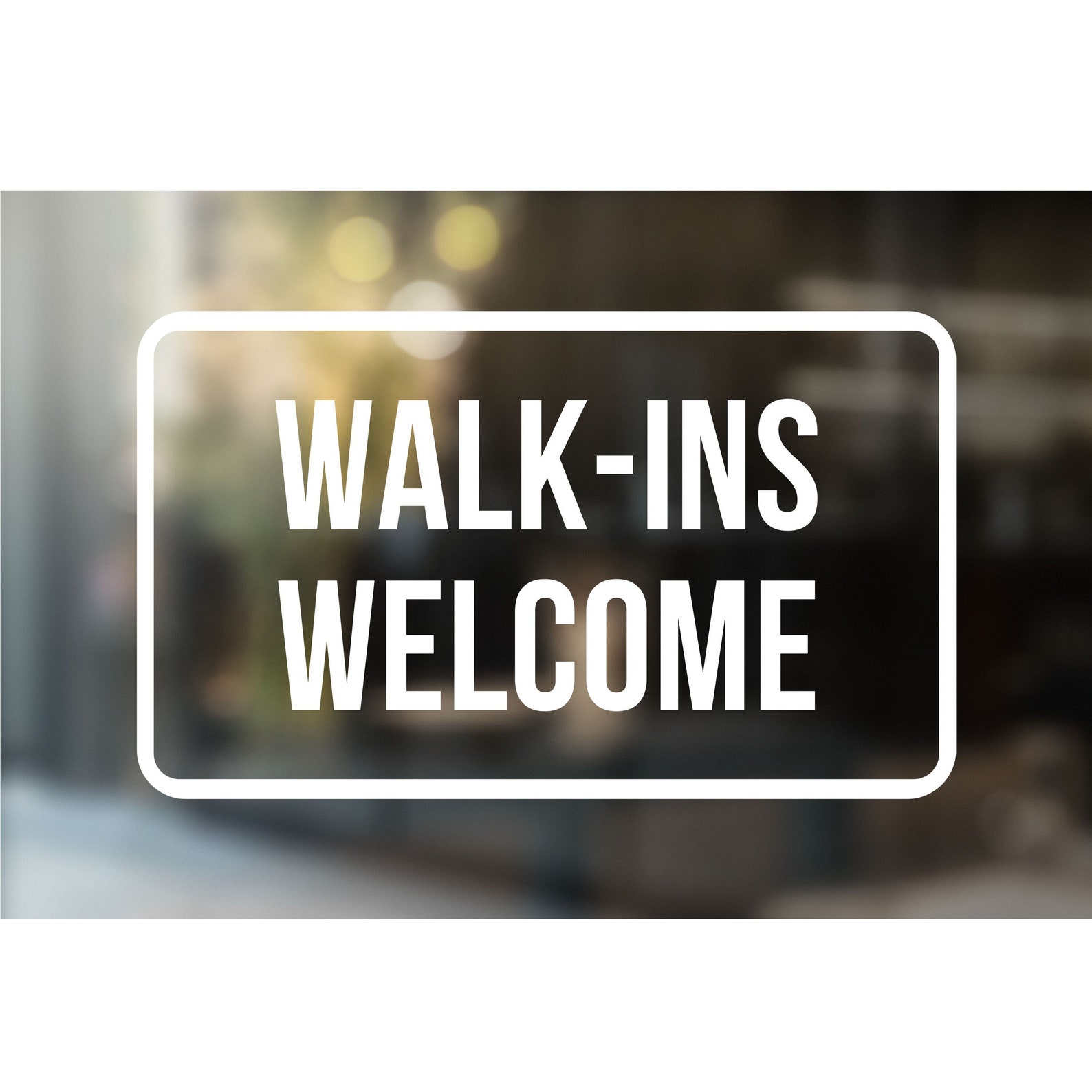 Walk-ins Welcome Decal Salon Window Decal Storefront Decal - Etsy