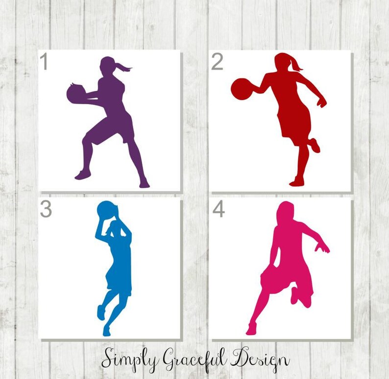 Girls Basketball Decal Basketball Decal Sports Decal Vinyl | Etsy