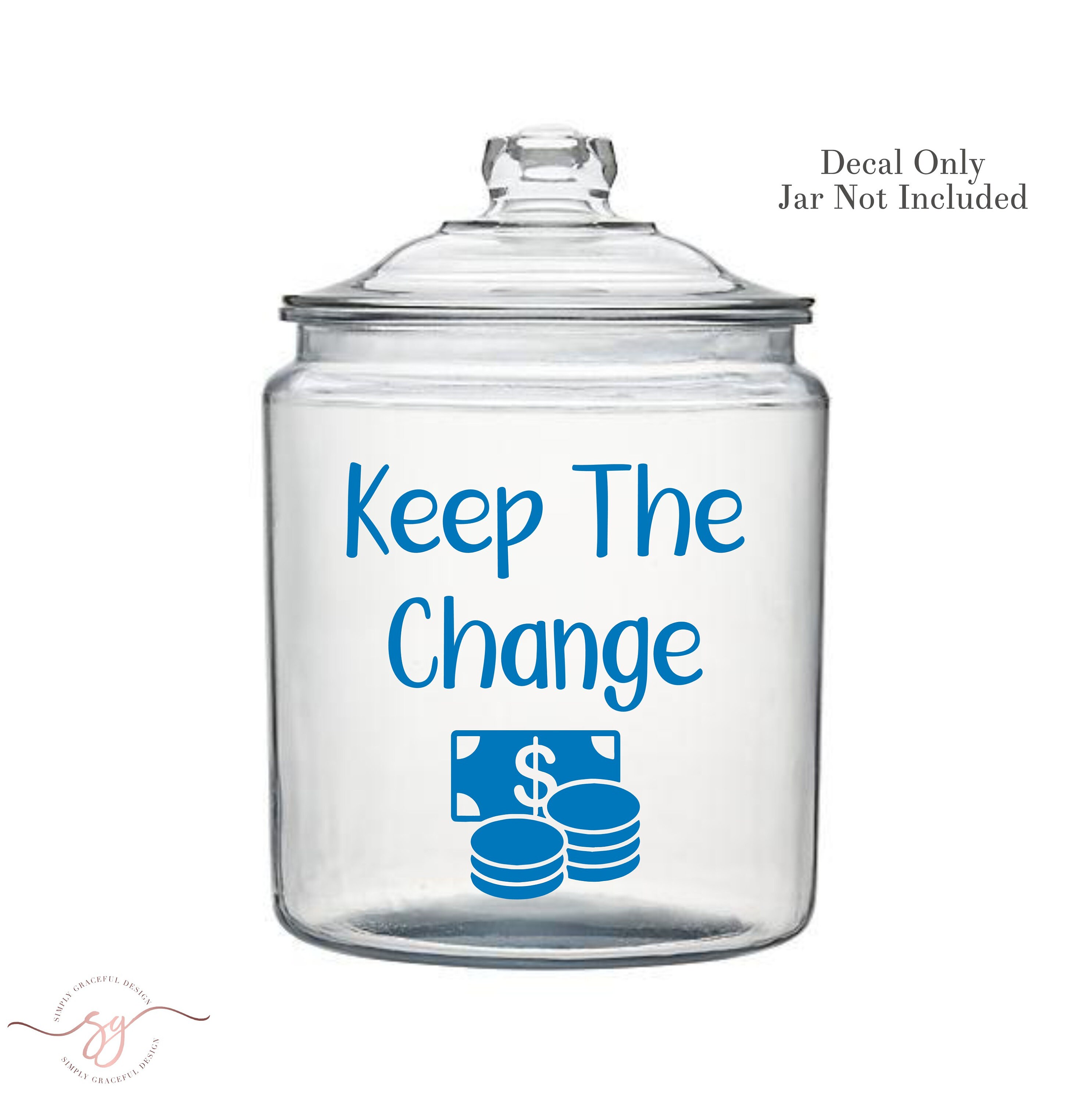 Spare Change Decal Keep the Change Decal Mason Jar Decal - Etsy