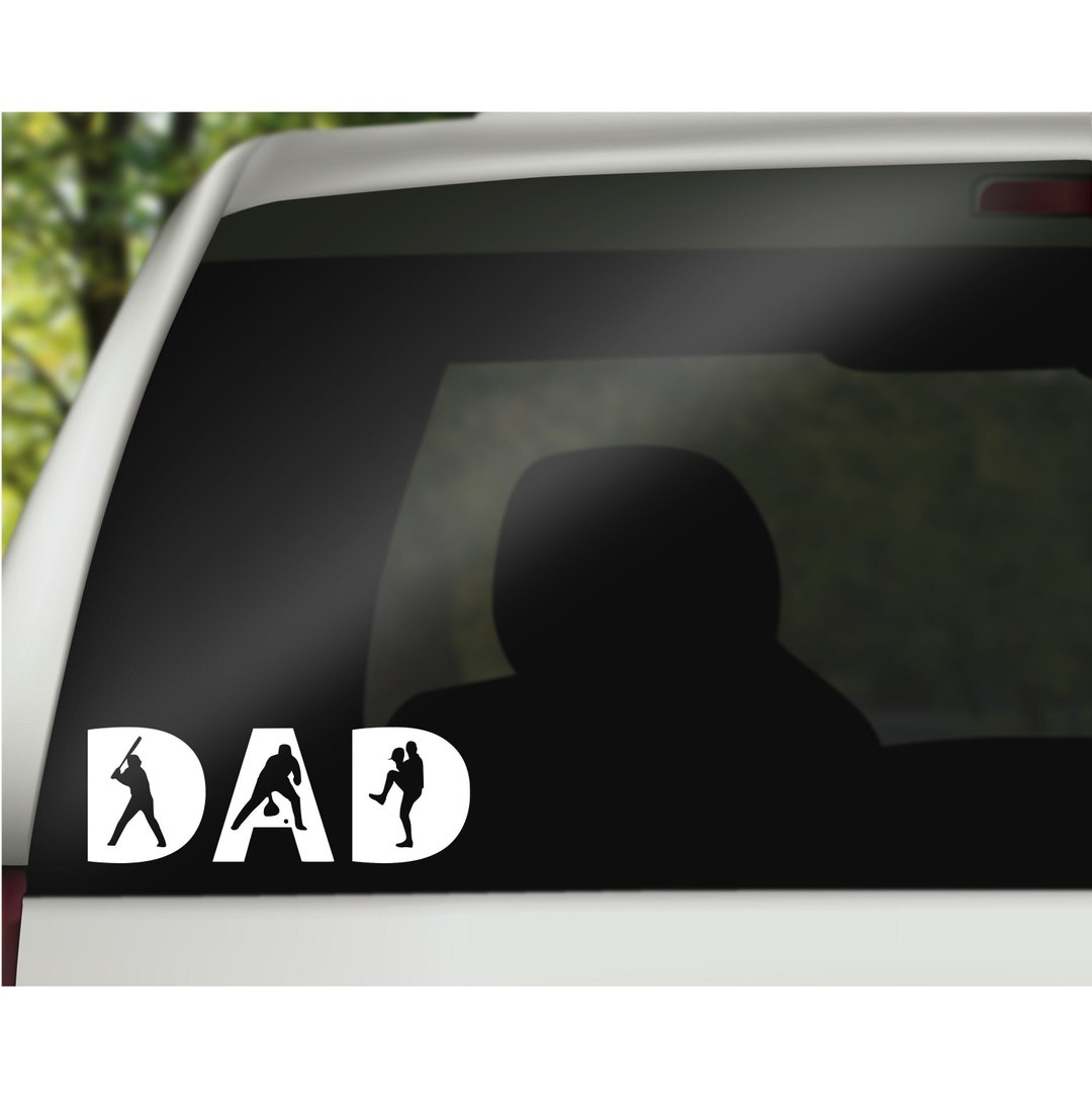 Baseball Dad Decal, Dad Decal, Sports Decal, Baseball Decal, Gift for ...