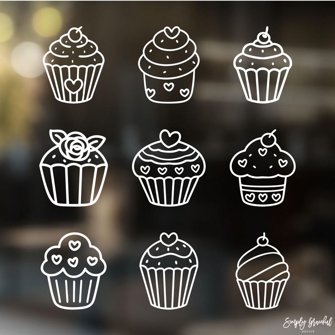 Cupcake Decal, Baking Decal, Bakery Owner Gift, Cute Car Decal - Etsy