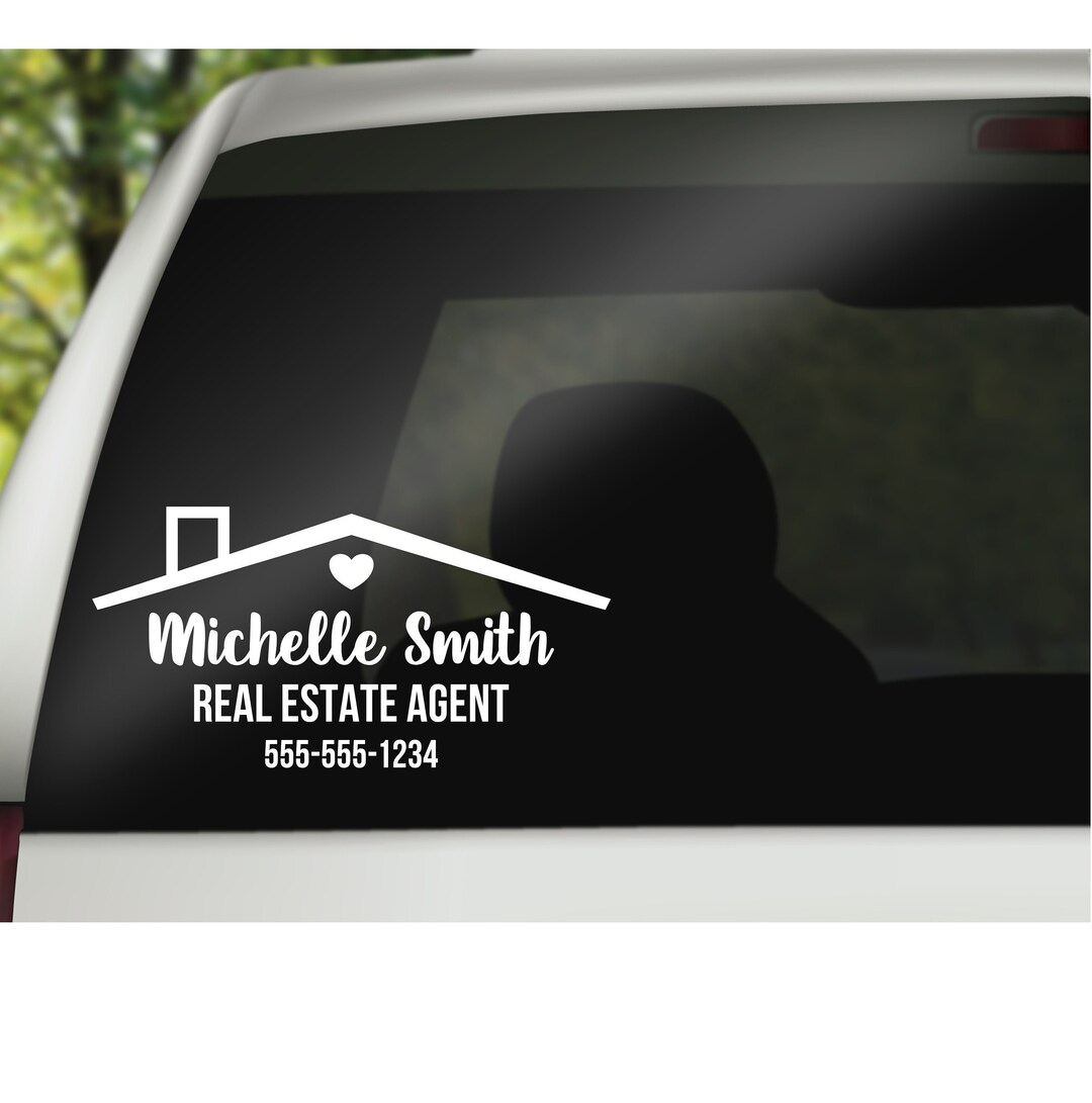 Realtor Car Decal, Real Estate Marketing Decal, New Realtor Gift ...