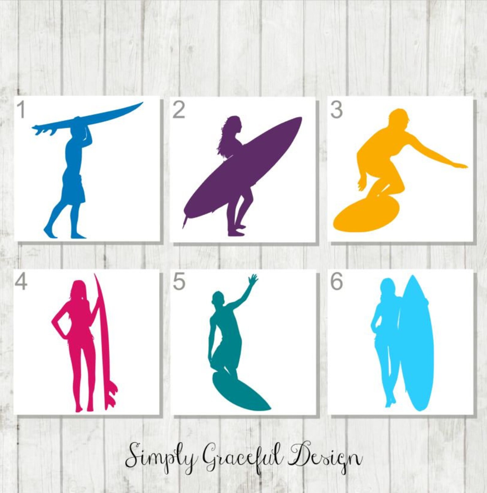 Surfer Decal Surfboard Decal Beach Decal Surfing Gift | Etsy