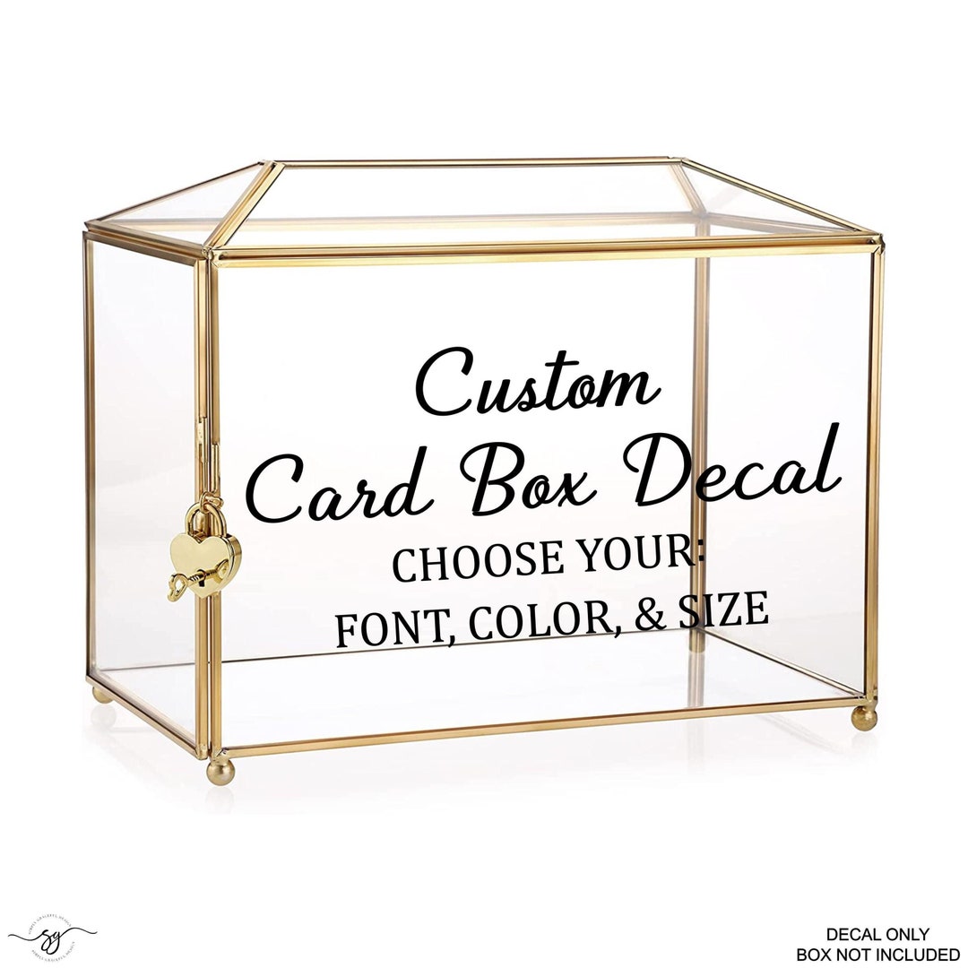 Custom Vinyl Decal for Card Box, Personalized Wedding Decal, Graduation ...