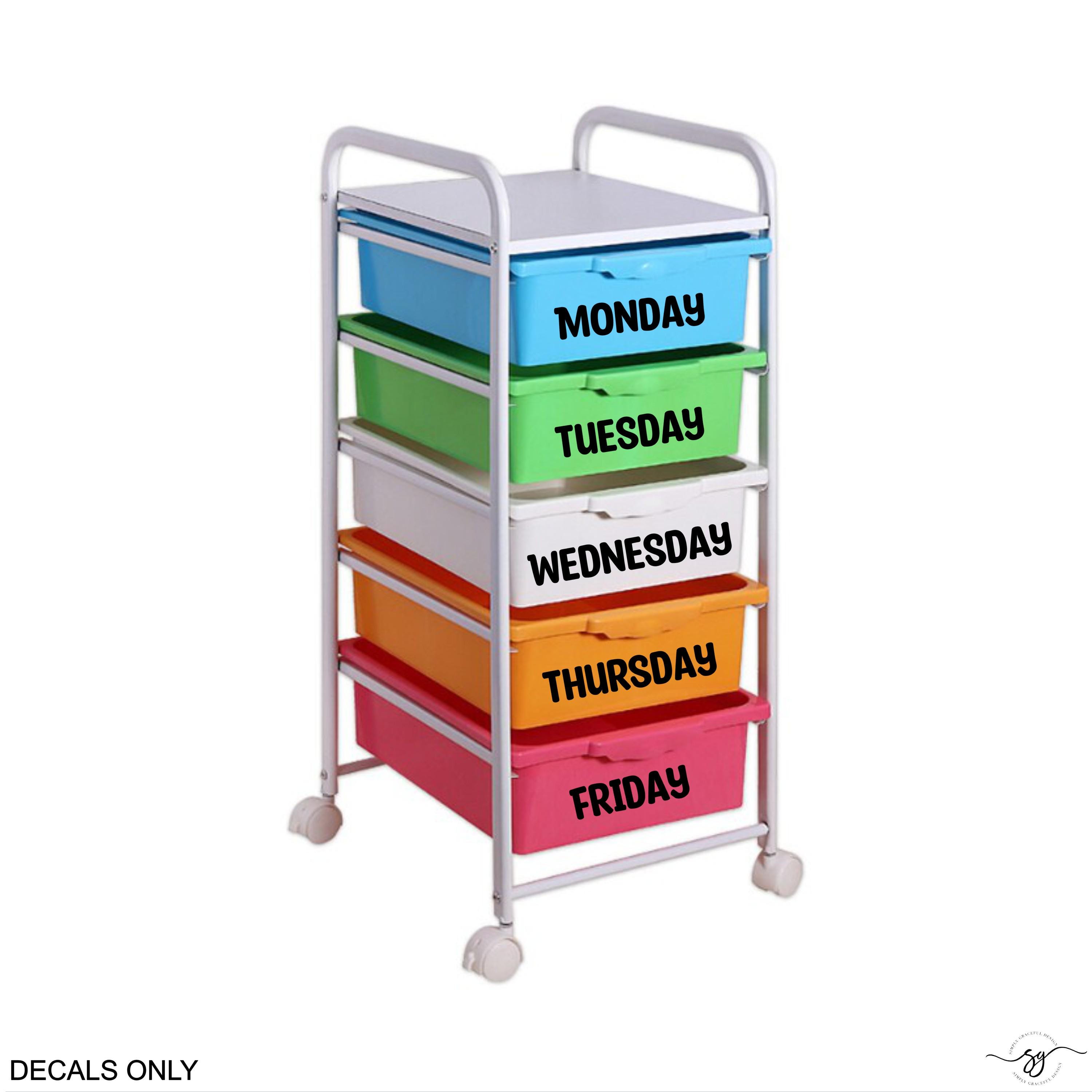 Days of the Week Decals, Classroom Labels, Back to School Supplies ...