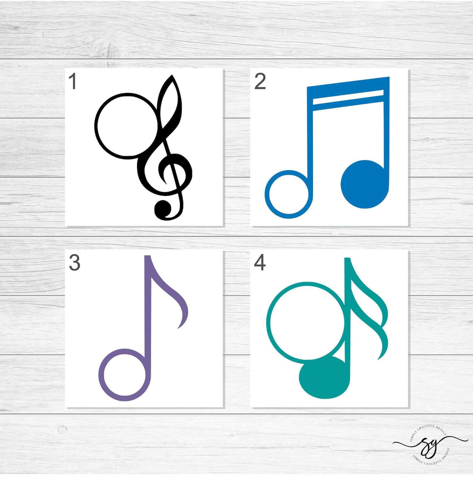 Music Note Monogram Treble Clef Decal Music Teacher Gifts - Etsy Canada