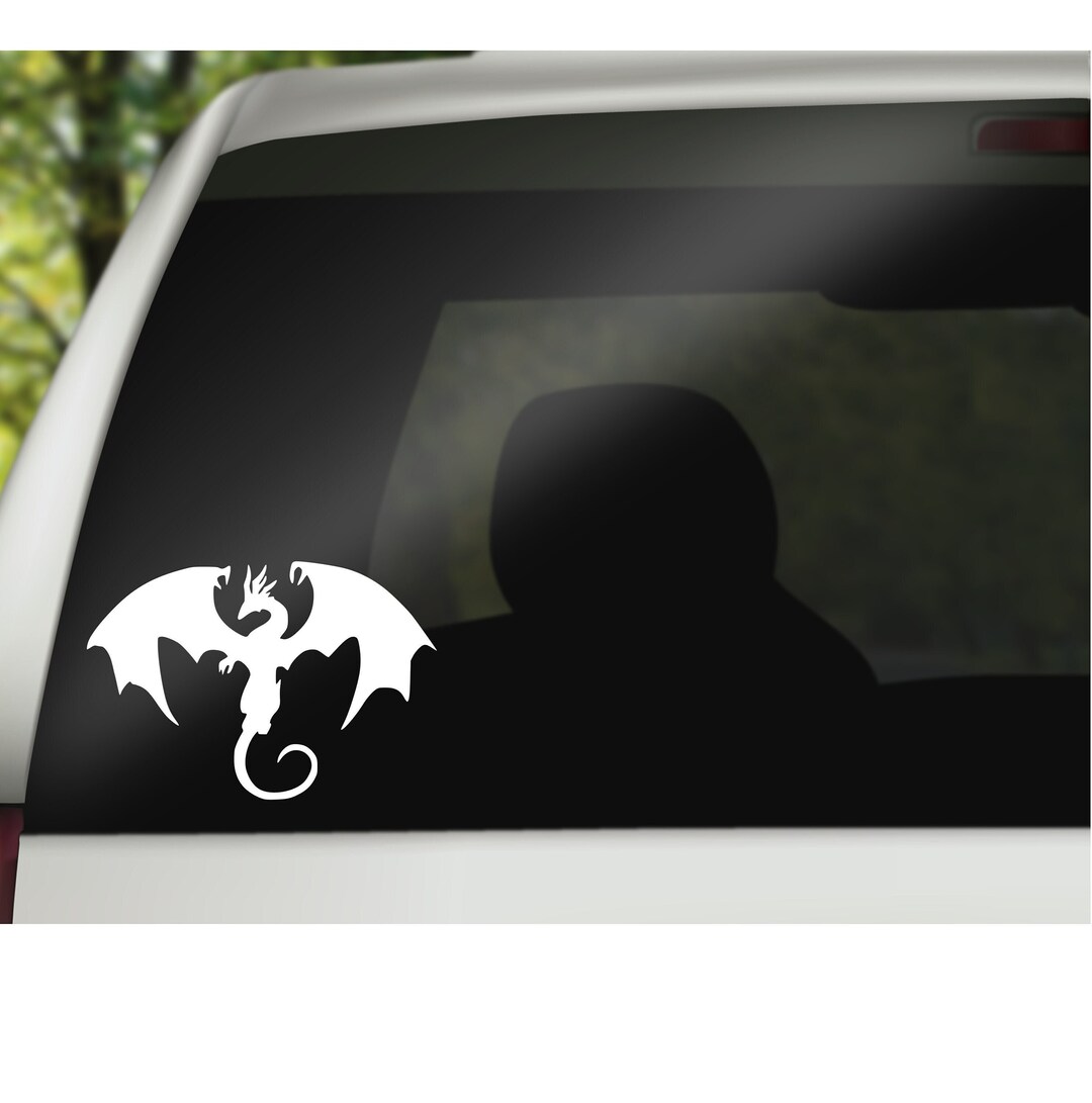 Dragon Decal, Dragon Lover Gift, Glitter Vinyl Decal, Tumbler Decal ...