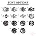 Monogram Decal Set, School Name Labels, Monogram Sheet, Laptop Decal ...