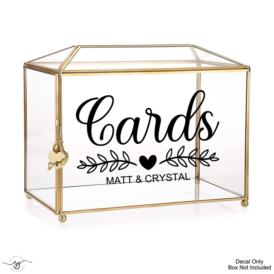 Wedding Cards Decal Bridal Shower Decor Card Box Decal - Etsy