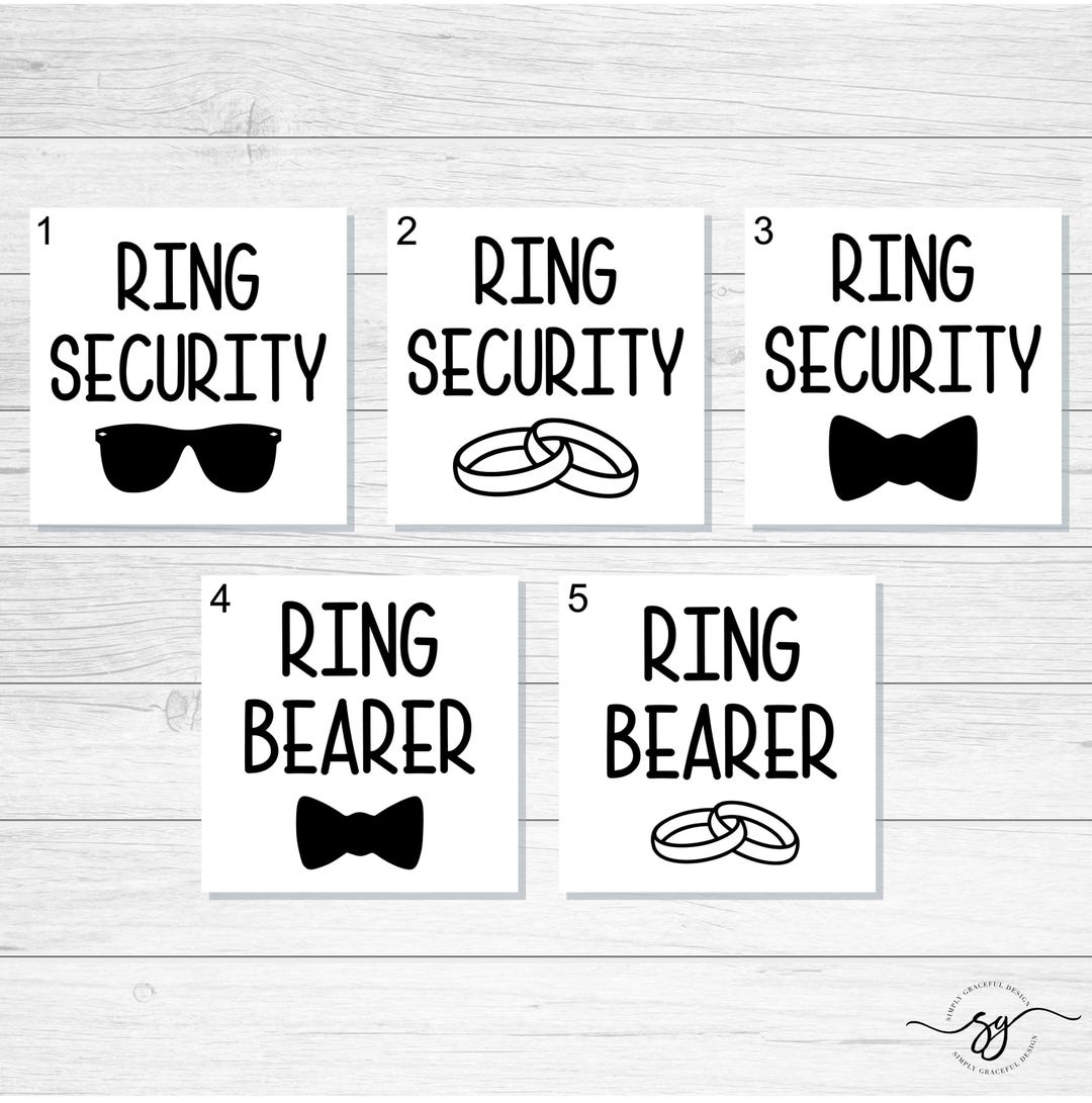 Ring Bearer Decal, Ring Security Decal, Ring Bearer Gift, Personalized ...
