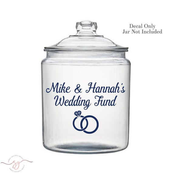 Wedding Fund Decal Wedding Savings Gift Engagement Gift | Etsy