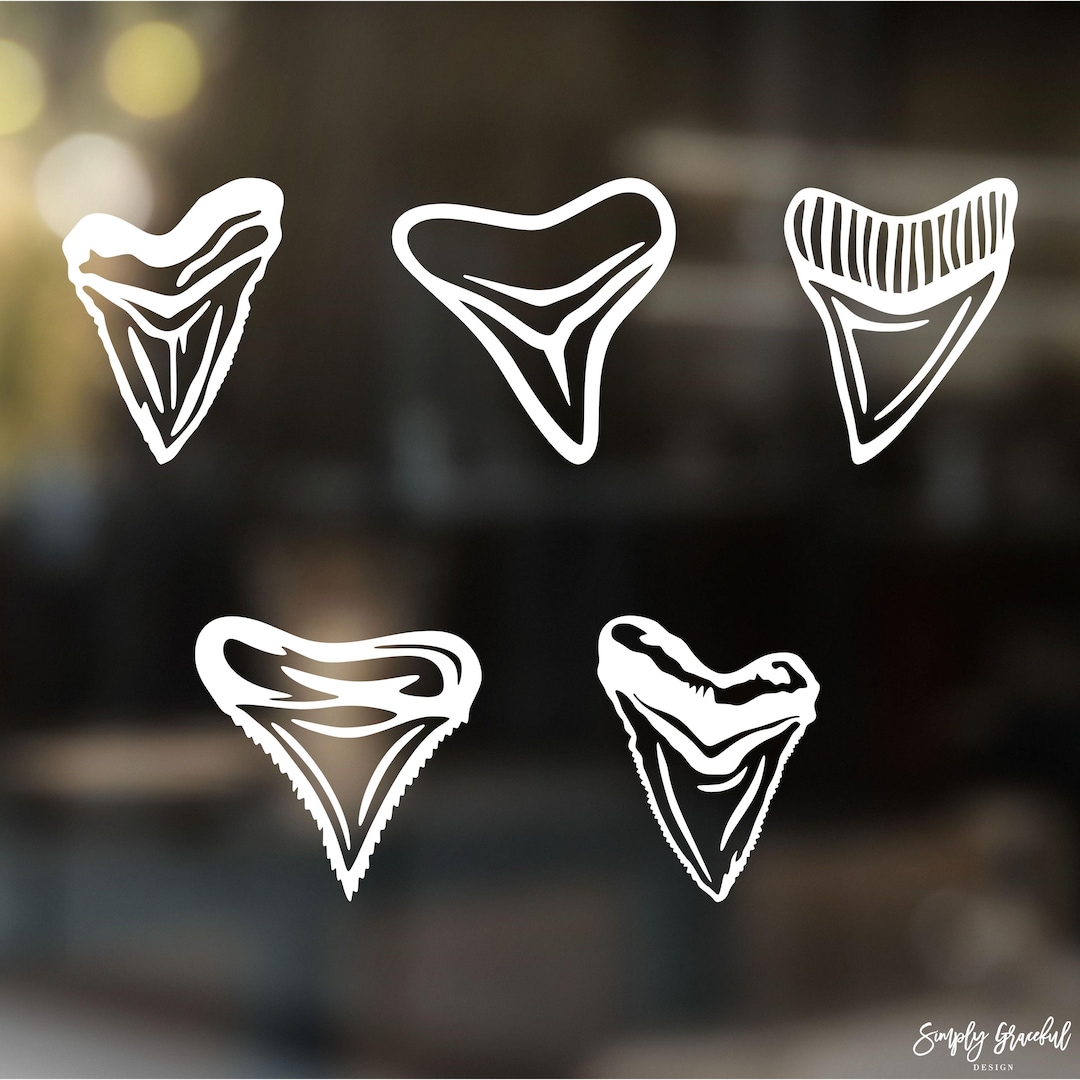 Shark Tooth Decal, Shark Themed Party Favor, Shark Gifts, Shark Tooth ...