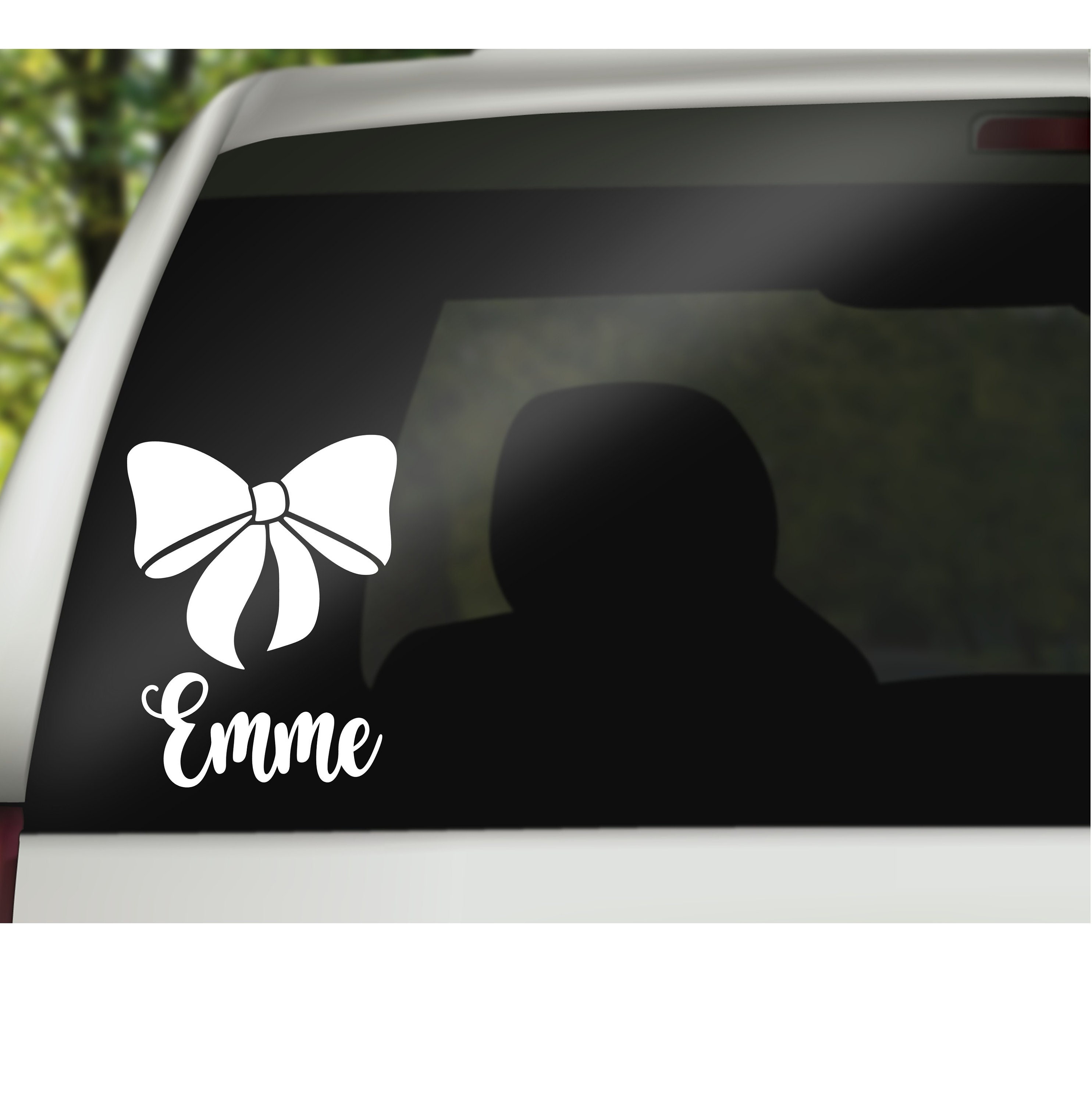 Bow Decal Bow Monogram Hairbow Decal Girly Tumbler Decal | Etsy