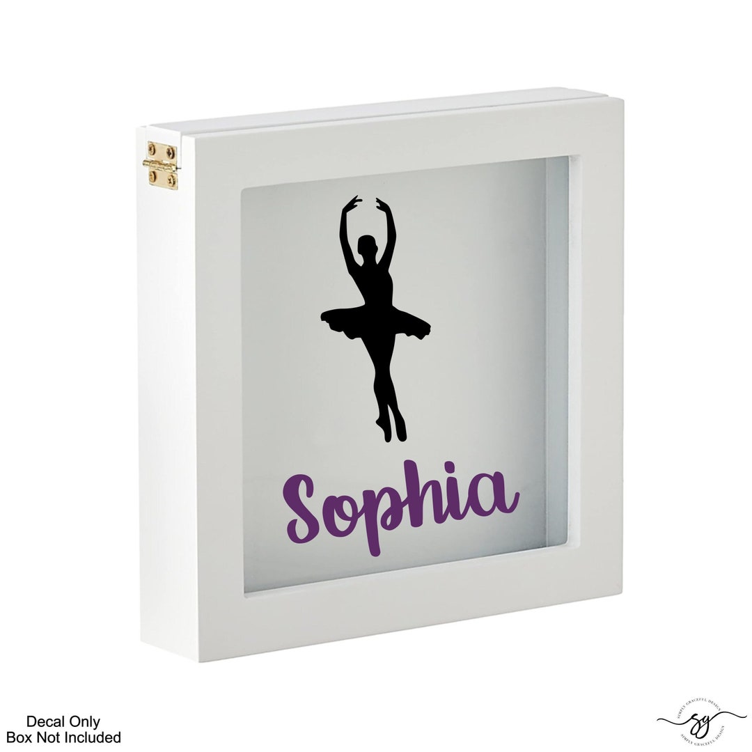 Personalized Dance Shadow Box Decal, Dance Pin Display Case ...