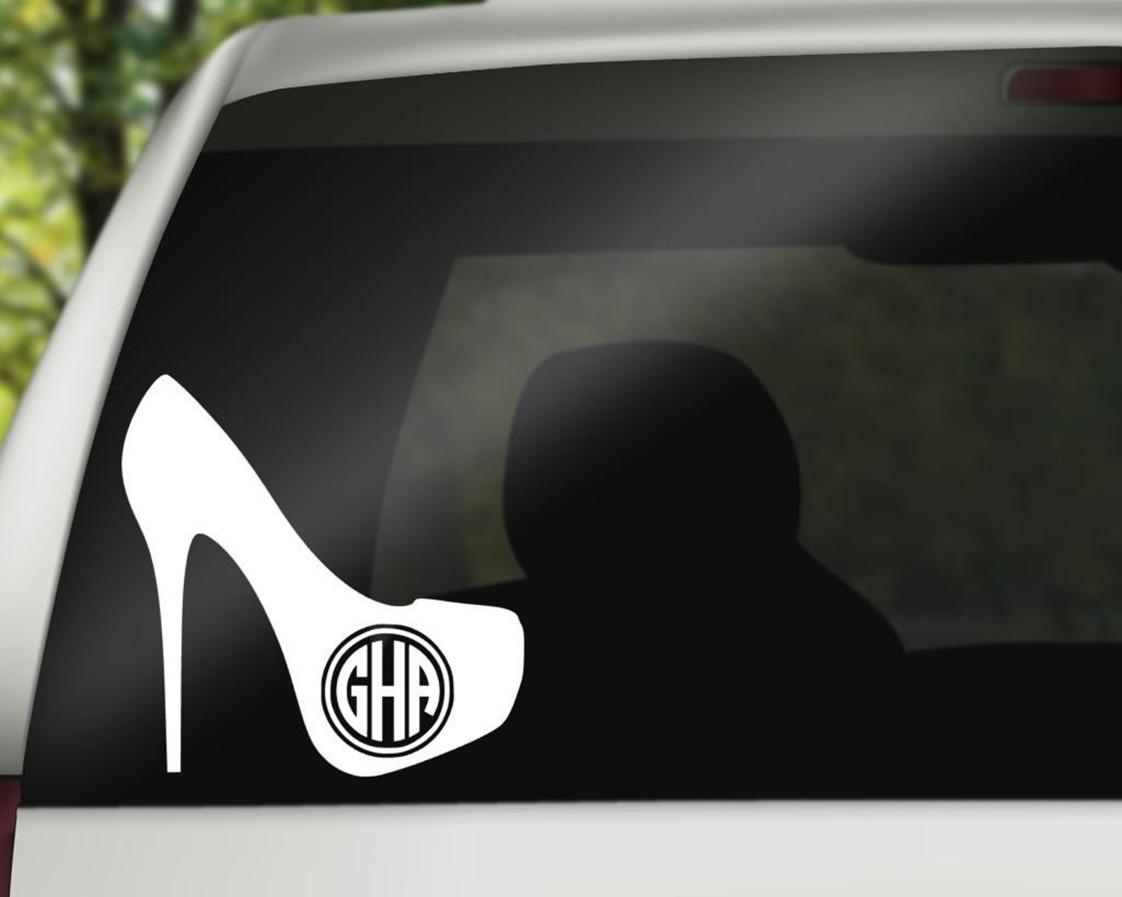 Shoe Monogram Decal Stiletto Monogram Shoe Lover Gift | Etsy