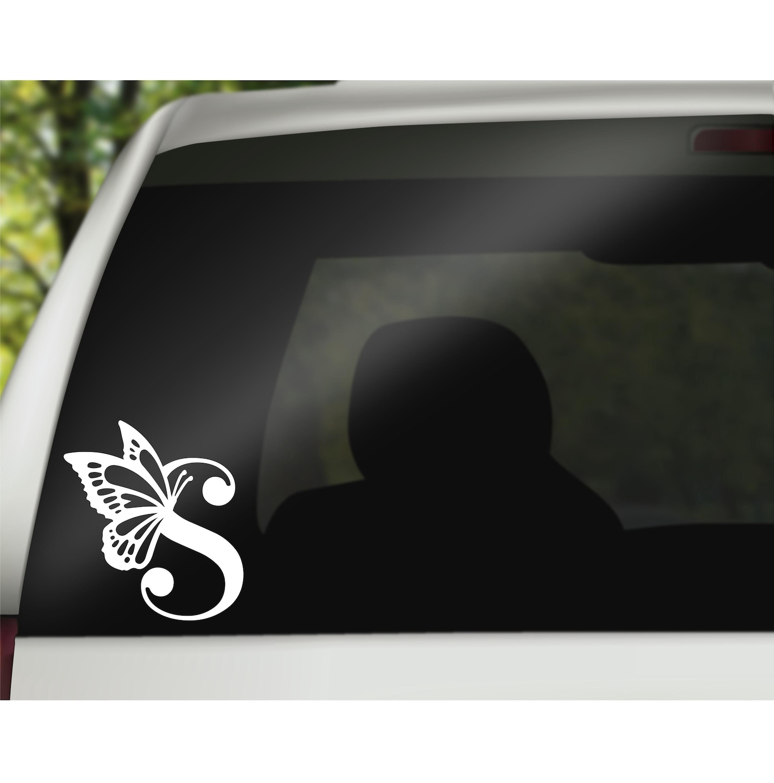 Butterfly Initial Decal, Monogram Decal, Single Letter Decal, Tumbler ...