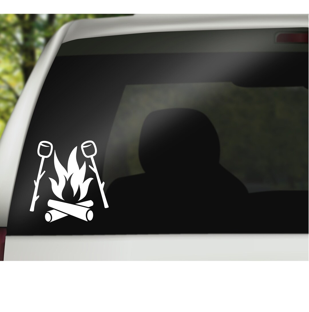 Campfire Decal, Smores Decal, Outdoor Decal, Water Bottle Decal, Car ...