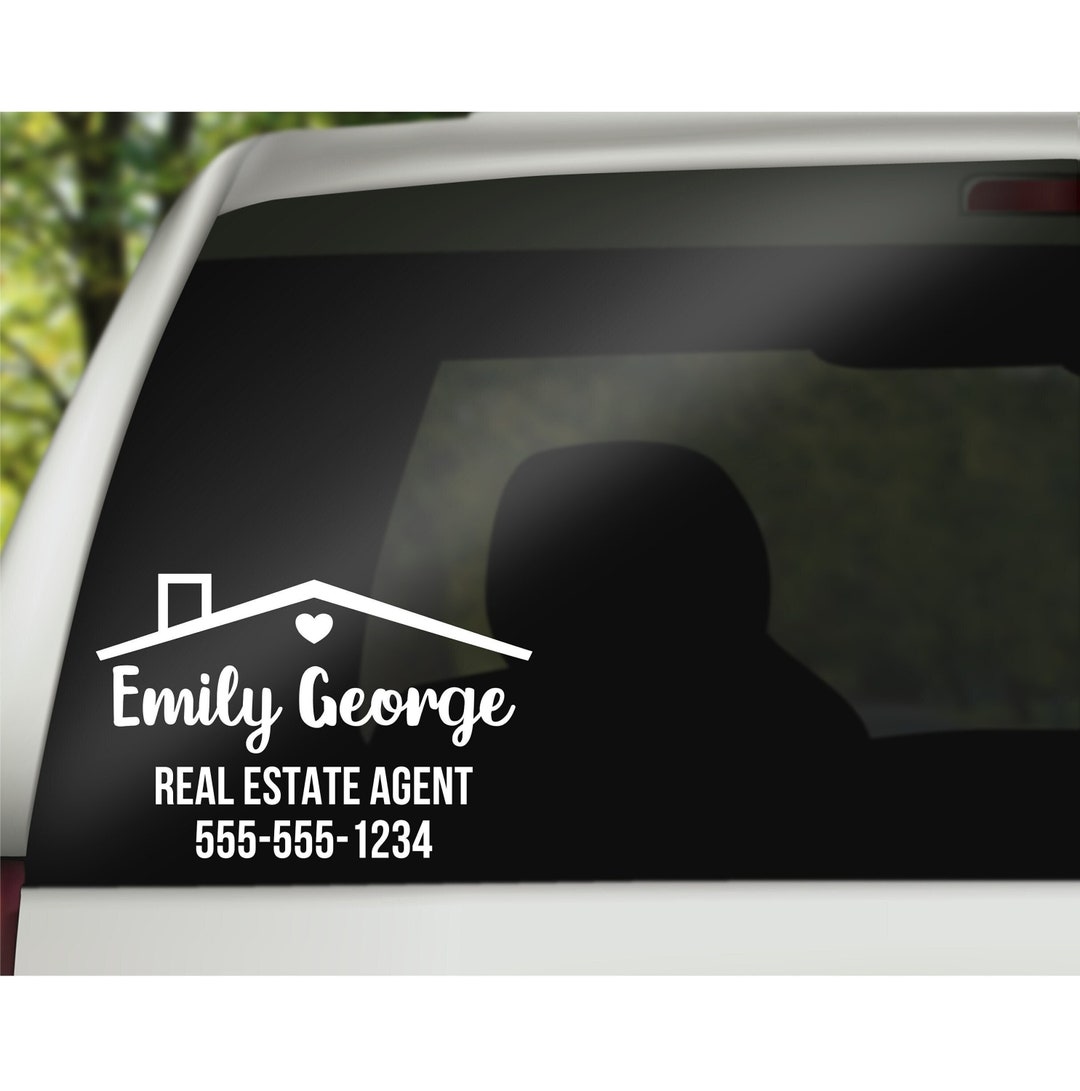 Realtor Car Decal, Real Estate Marketing Decal, New Realtor Gift ...