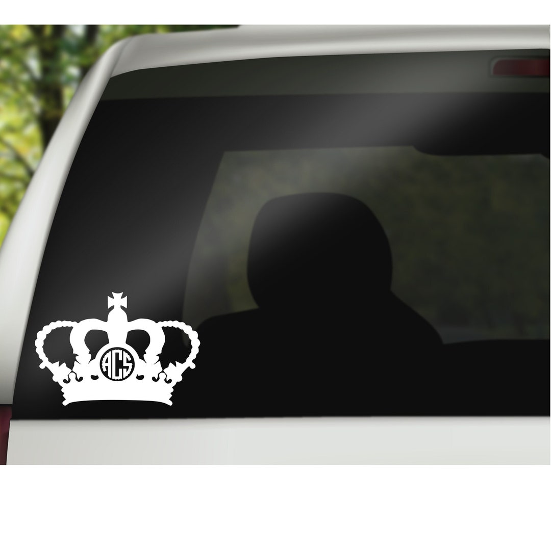 Crown Monogram Decal, Crown Decal, Princess Party Favor - Etsy