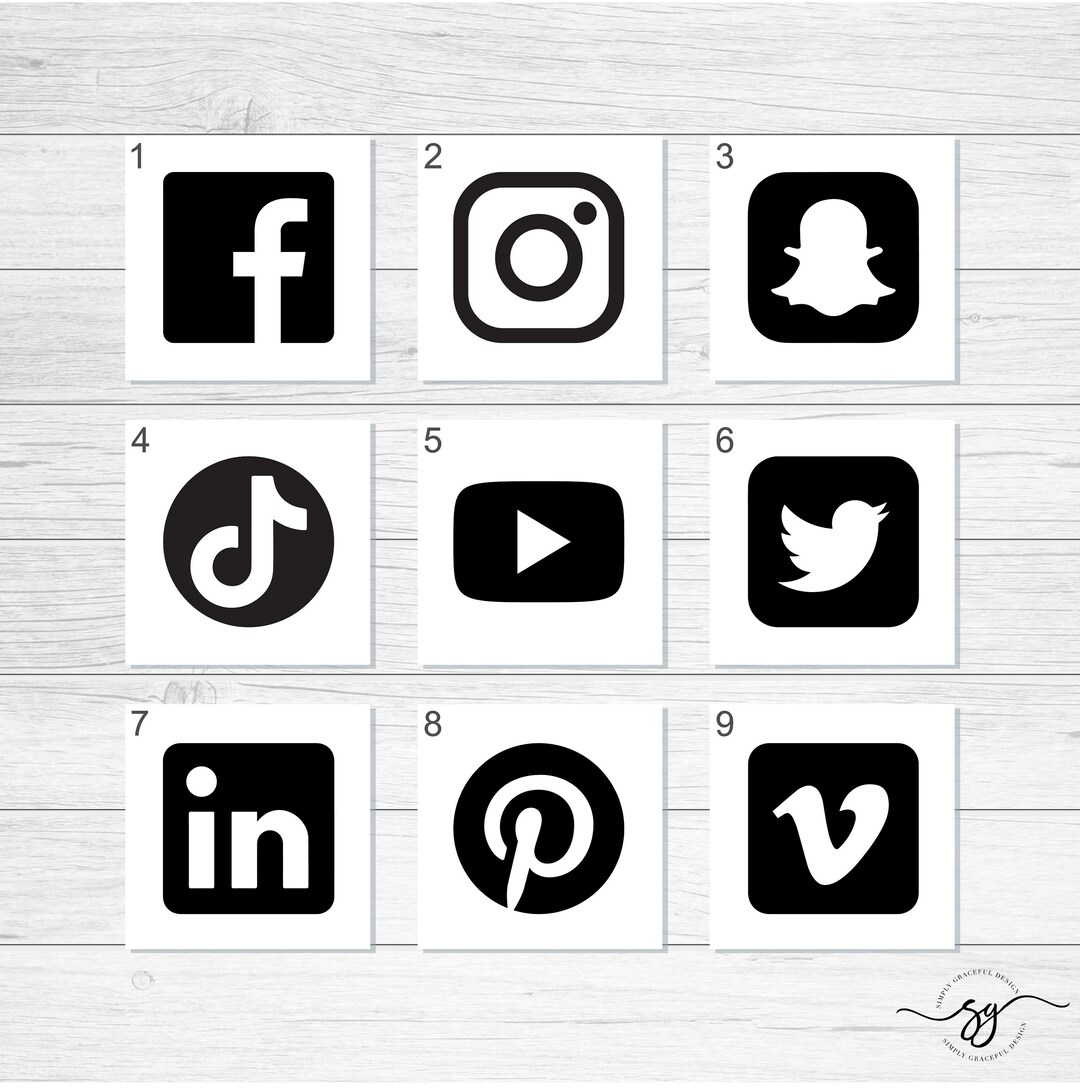 Social Media Icon Decal IG Decal Influencer Decal Marketing - Etsy