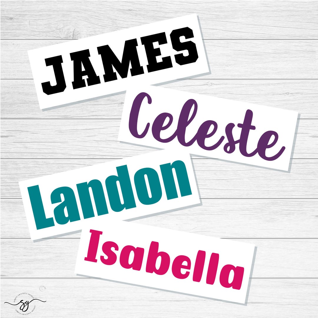 Custom Vinyl Decal, Personalized Name Decal, Wedding Decals - Etsy
