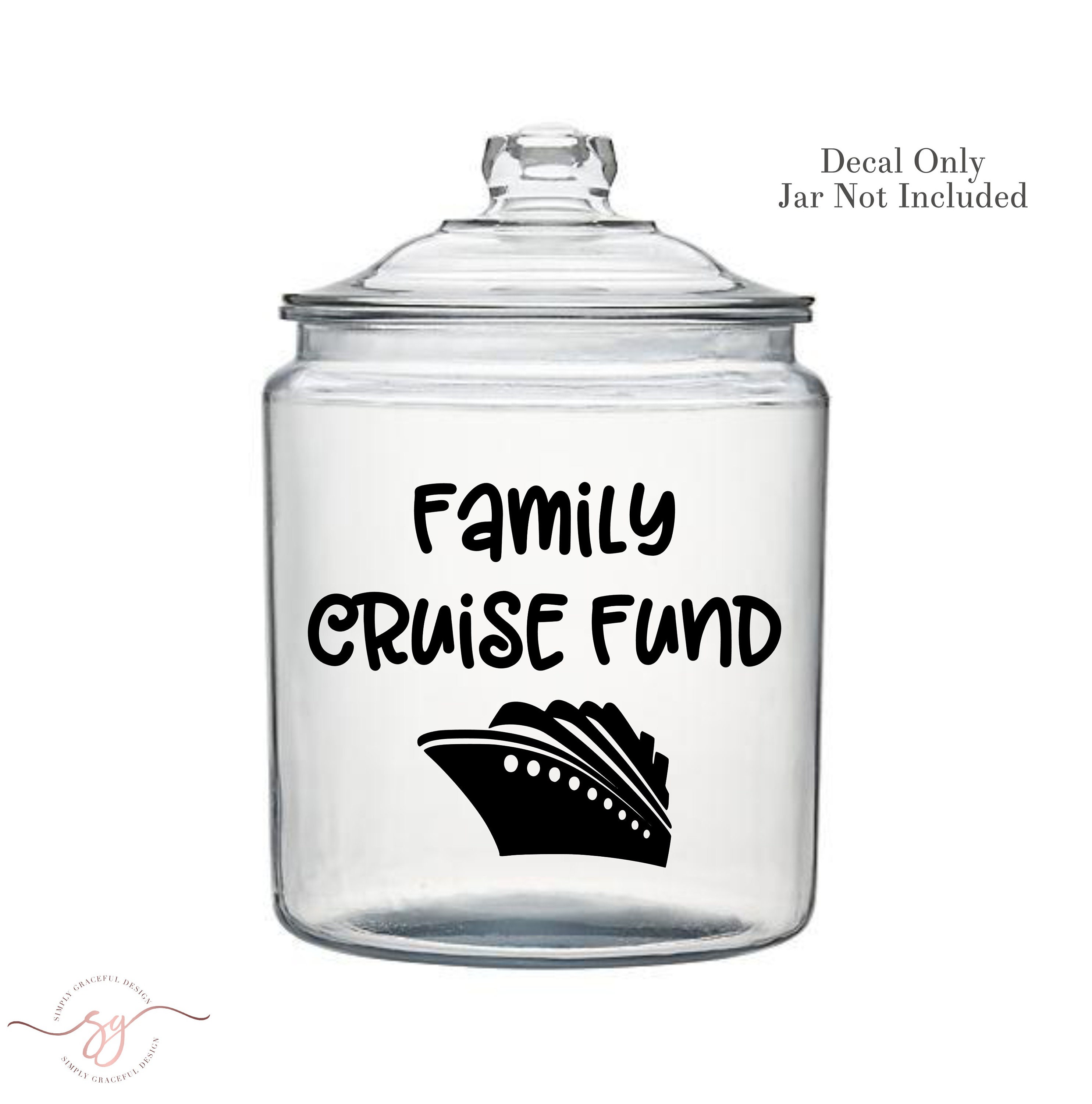 Cruise Fund Decal Family Savings Decal Vacation Savings - Etsy