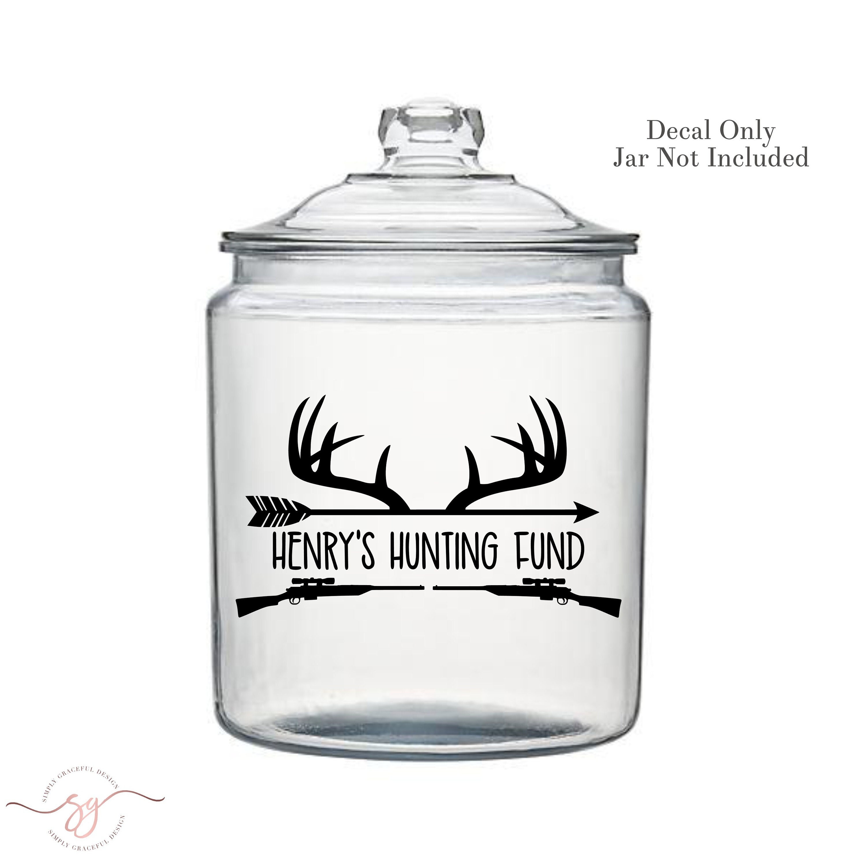 Hunting Fund Jar Decal Hunting Gift for Men Kids Coin Bank | Etsy