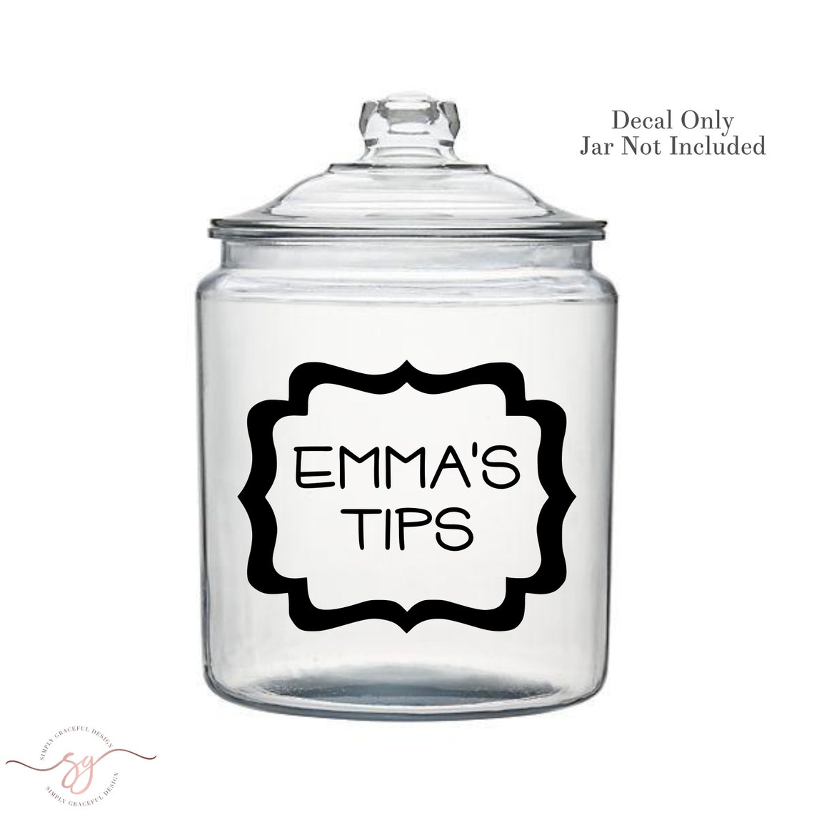 Tip Jar Decal Bartender Gift Musician Gift Money Jar Decal - Etsy