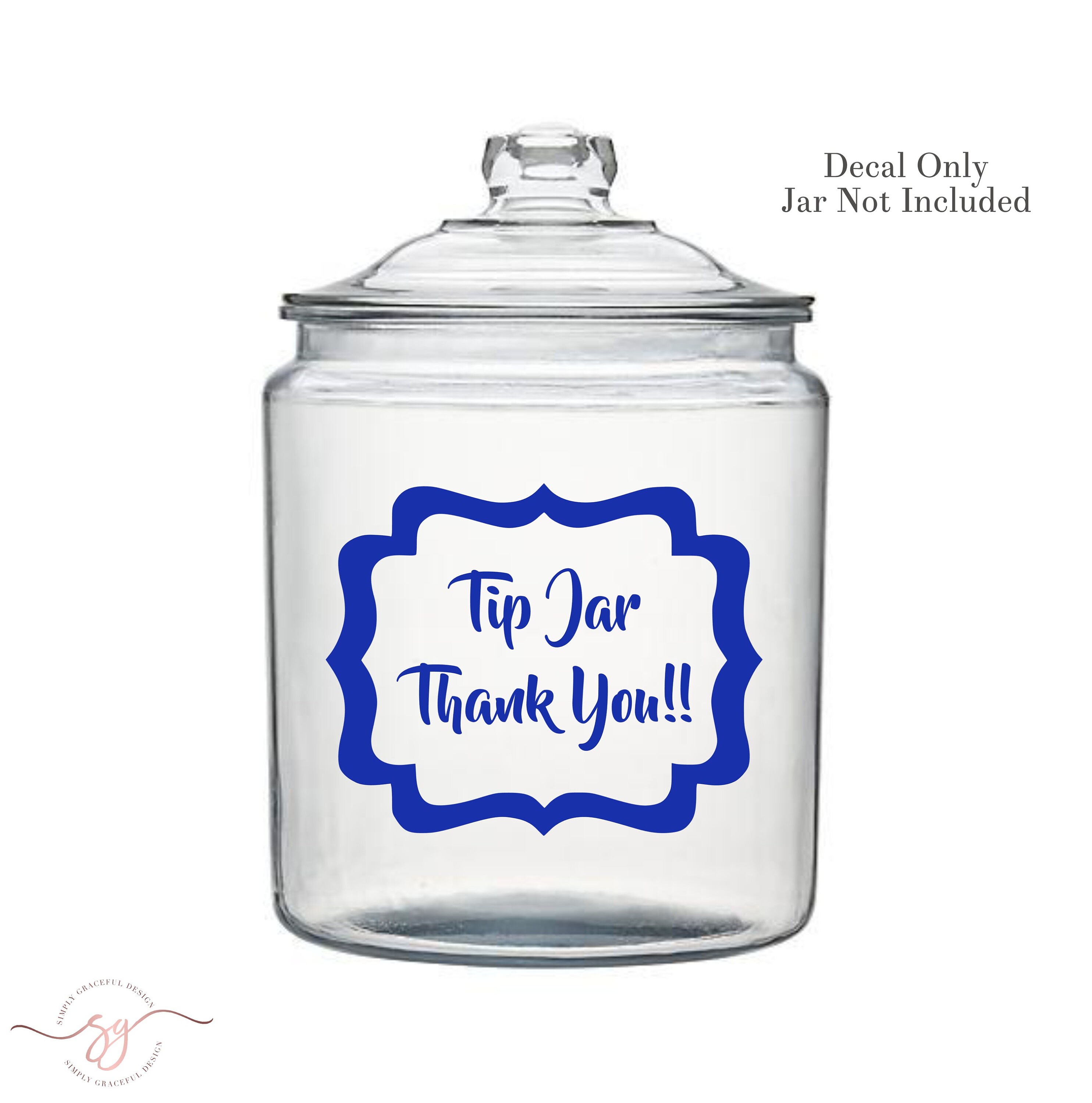 Tip Jar Decal Bartender Gift Musician Gift Money Jar Decal | Etsy