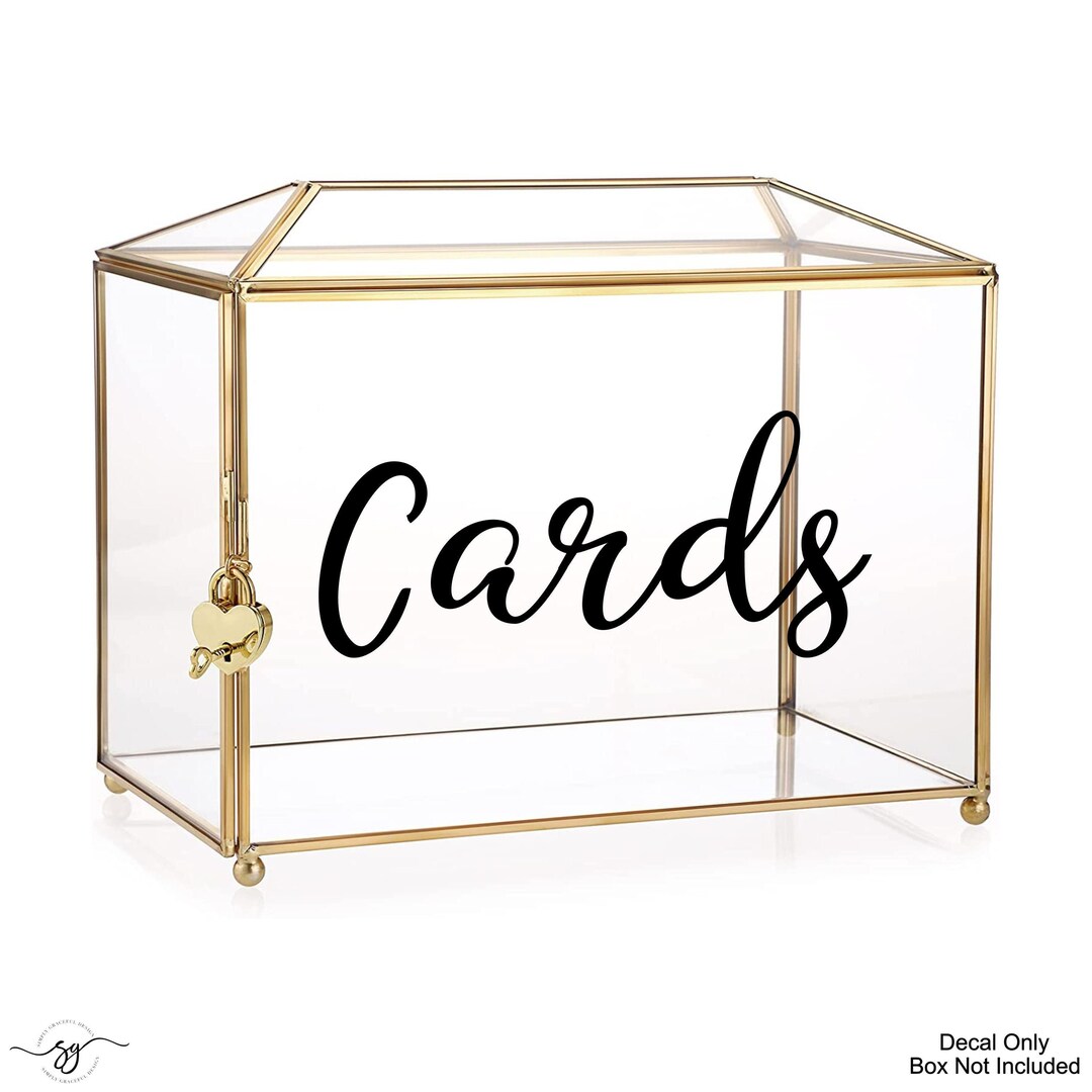 Wedding Card Box Decal, Card Holder Decal, Gift Box Decal, Wedding ...