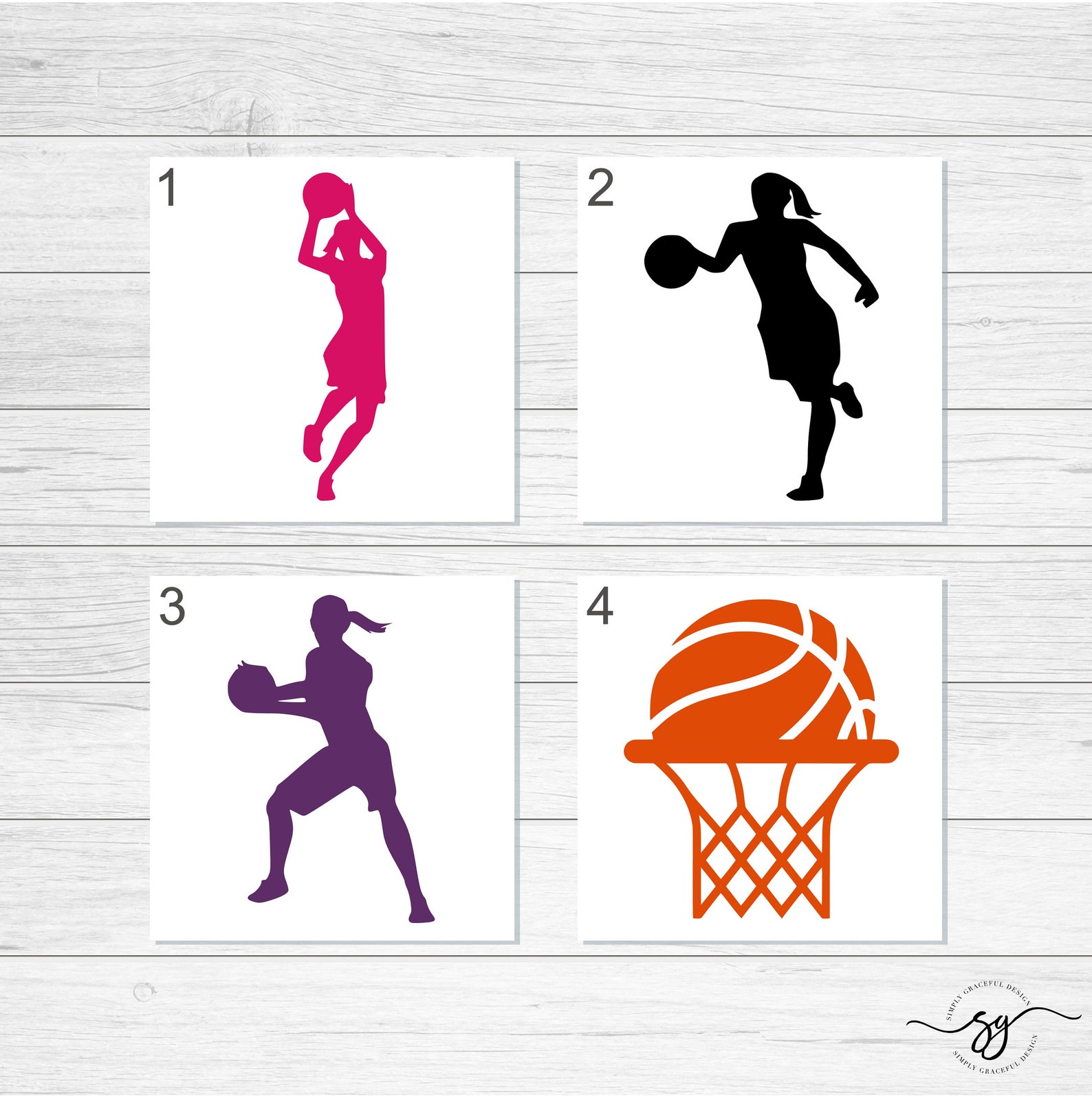 Girls Basketball Decal, Basketball Decal, Sports Decal, Vinyl Decal - Etsy