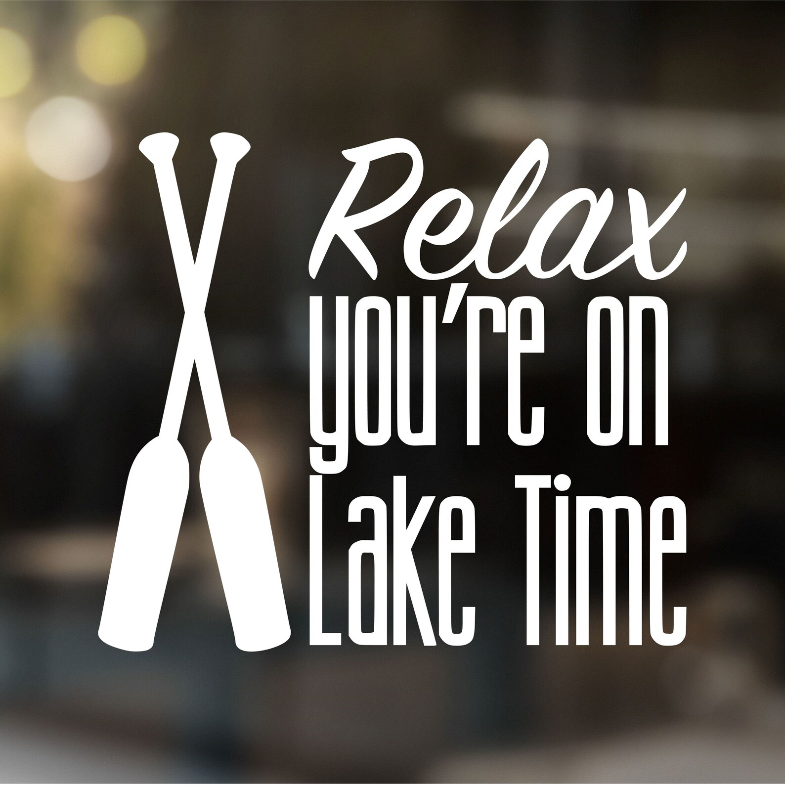 Relax Your on Lake Time Decal, Lake Decal, Lake Life Decal, Glitter ...
