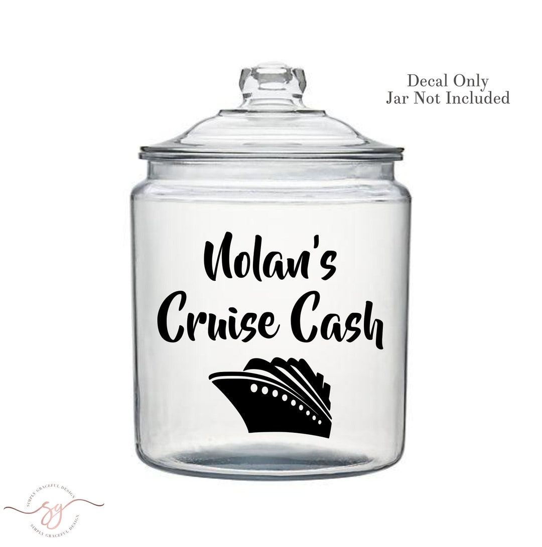 Cruise Fund Decal, Family Savings Decal, Vacation Savings, Money Jar ...